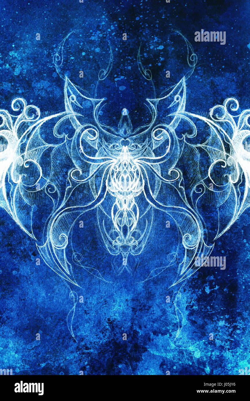 Ornamental Drawing. Original hand draw and computer collage. Color ...