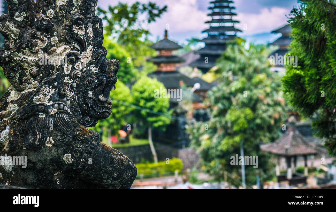 Traditional Balinese stone sculpture art and culture at Bali, Indonesia ...