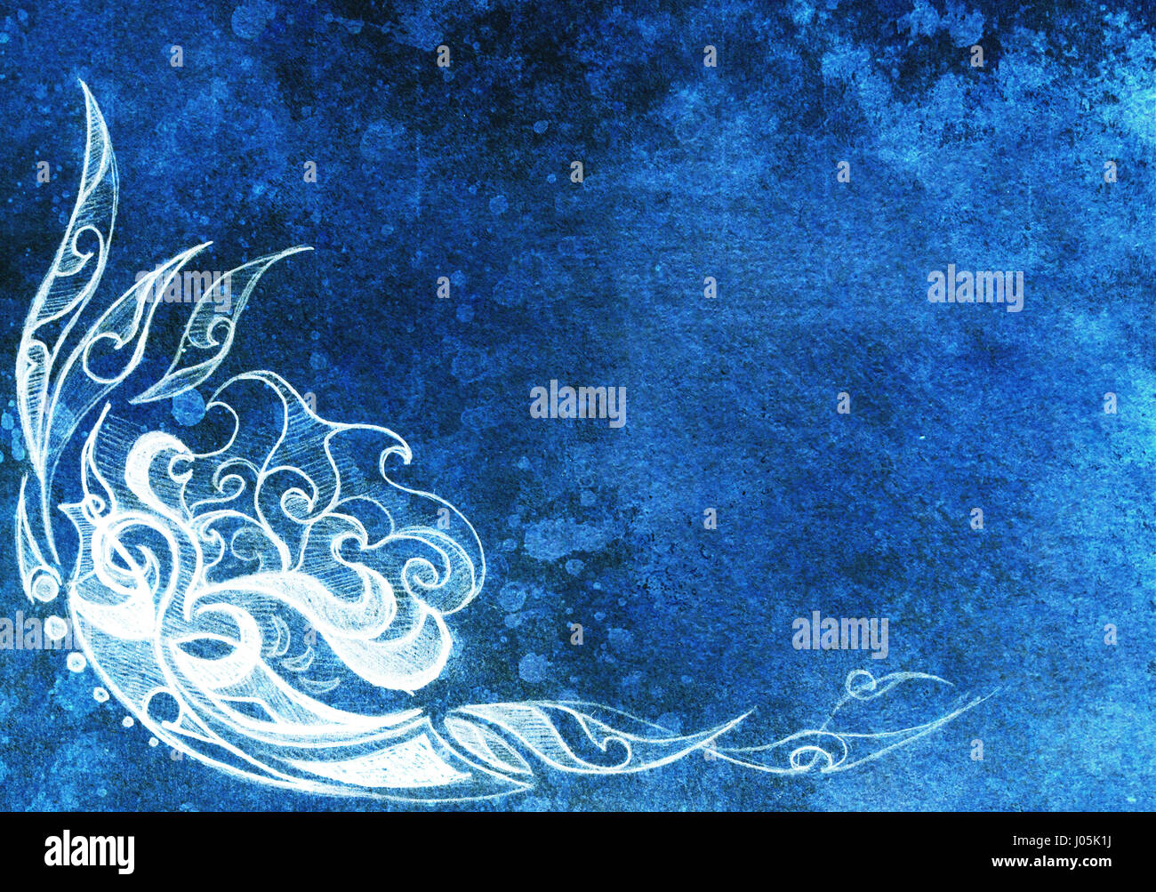 Ornamental Drawing. Original hand draw and computer collage. Color ...