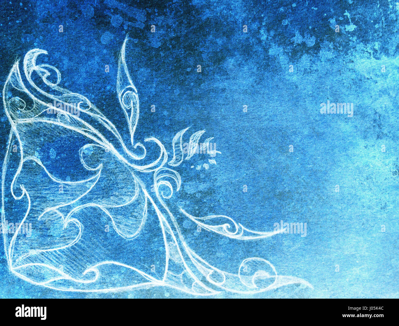 Ornamental Drawing. Original hand draw and computer collage. Color ...