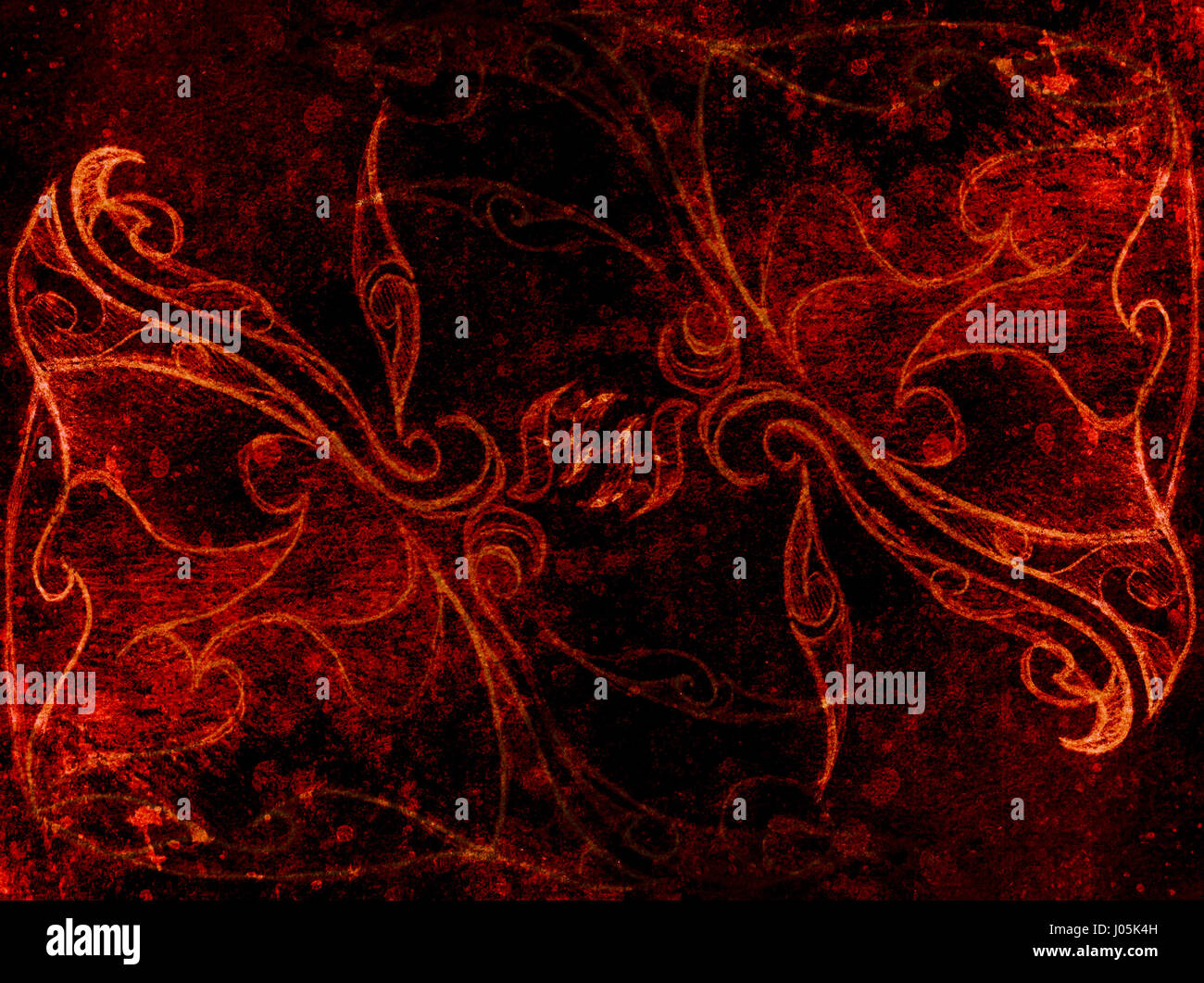 Ornamental Drawing. Original hand draw and computer collage. Color ...