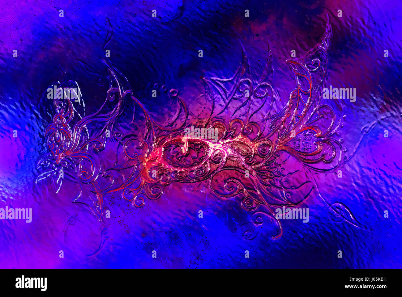 Mystic eye and beautiful ornamental. Drawing on old paper, original ...