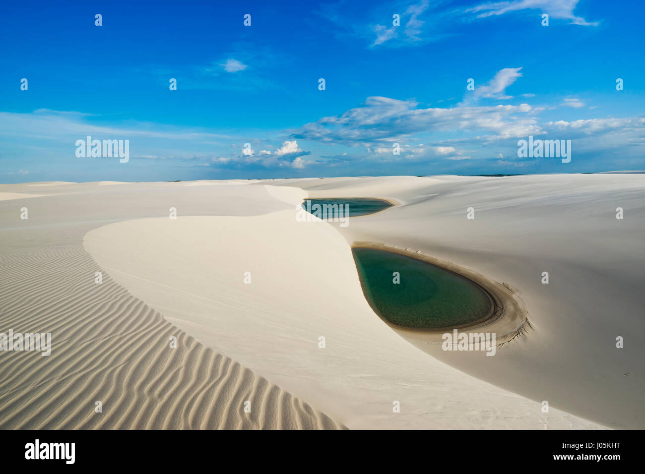 Desert Landscape with Sand Dunes of Lençóis Maranhenses National Park ...