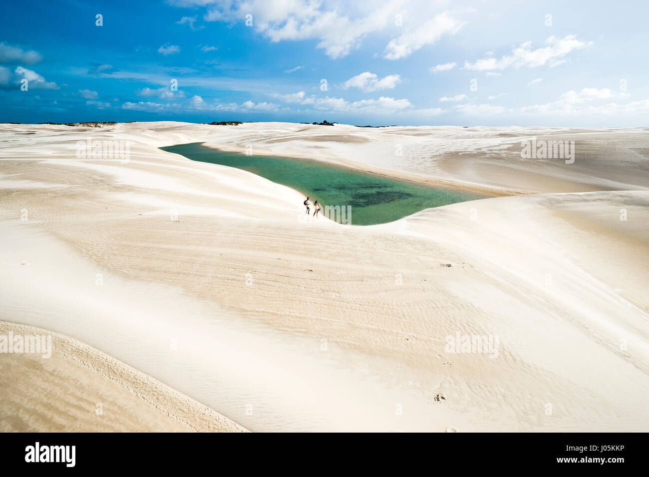 Desert Landscape with Sand Dunes of Lençóis Maranhenses National Park ...