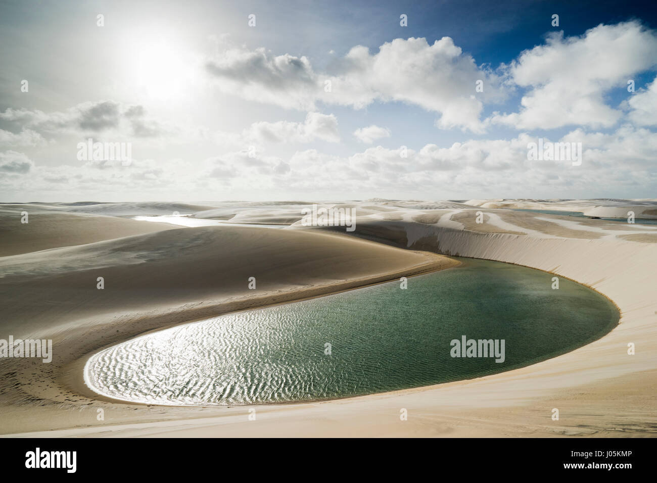 Desert Landscape with Sand Dunes of Lençóis Maranhenses National Park ...
