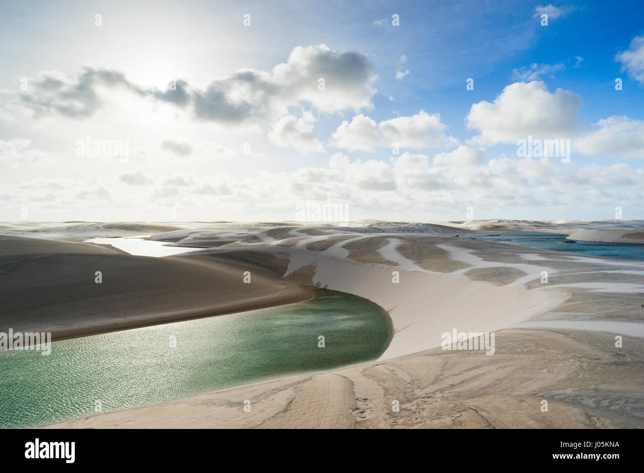 Desert Landscape with Sand Dunes of Lençóis Maranhenses National Park ...
