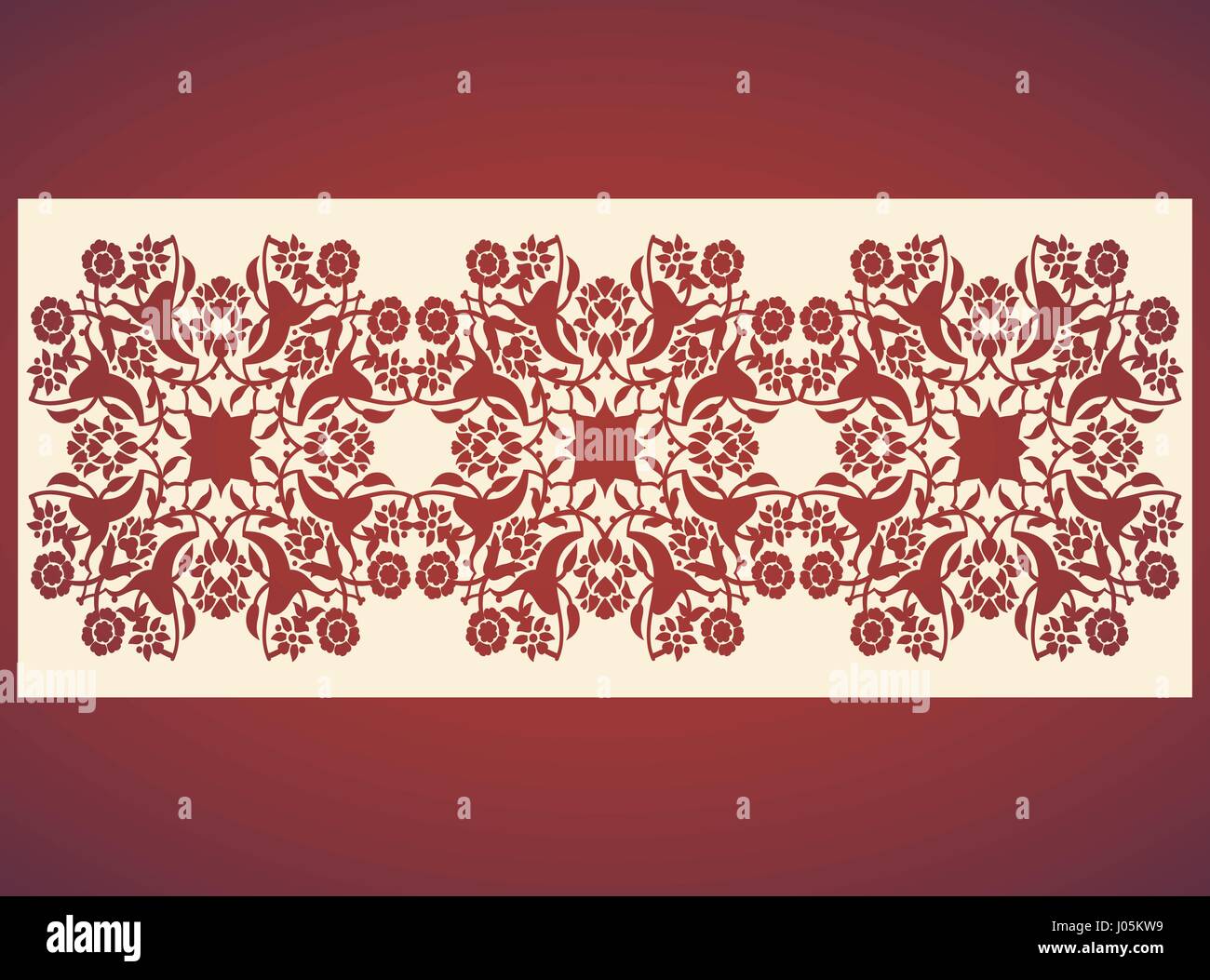 Laser cut floral arabesque ornament pattern vector. Template cutting ...