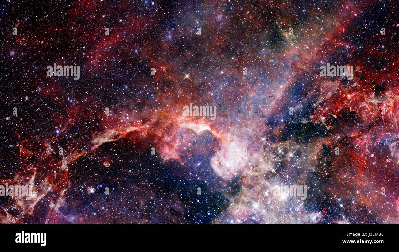 Colorful space nebula with stars. Elements of this image furnished by ...