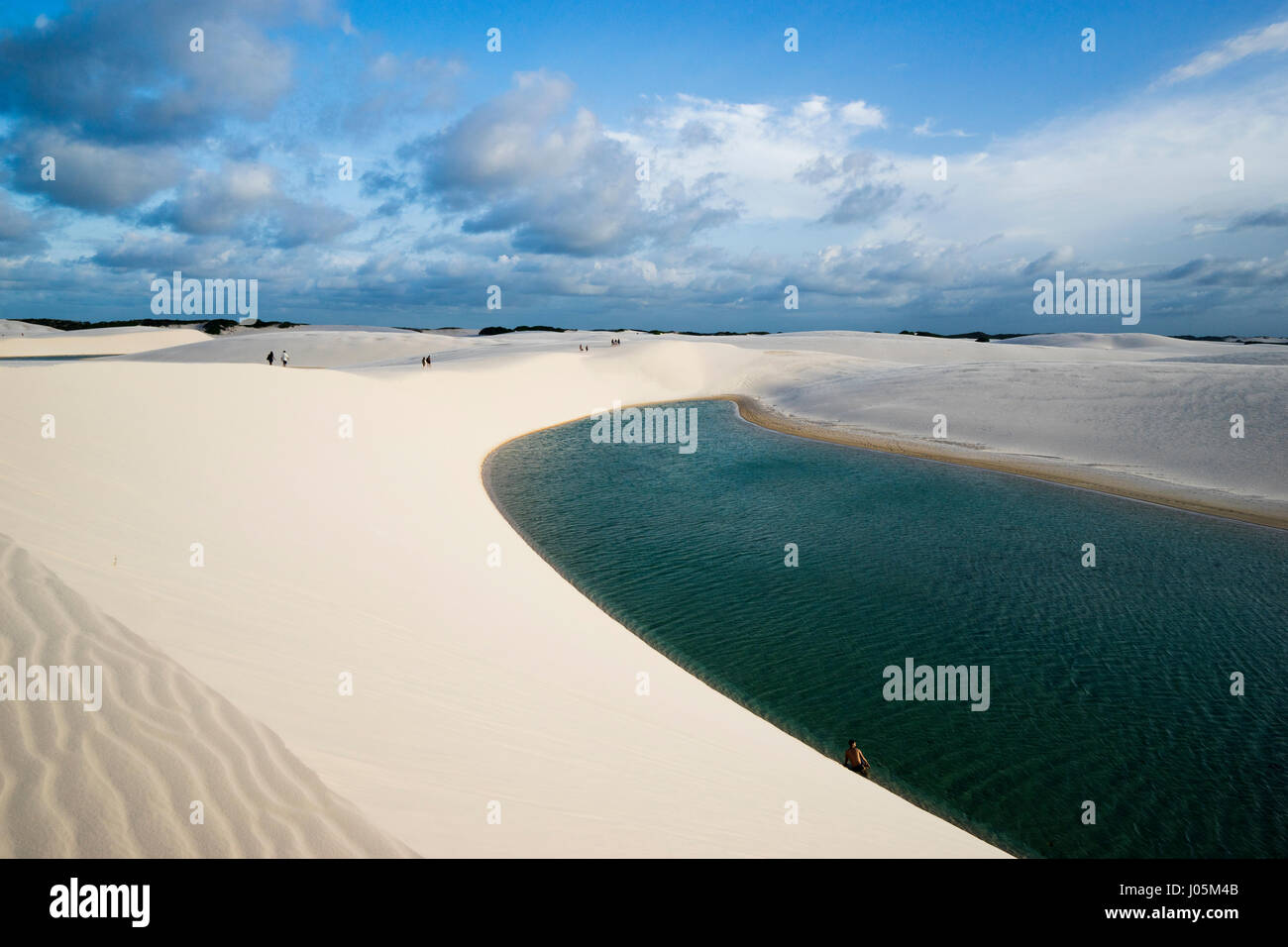 Desert Landscape with Sand Dunes of Lençóis Maranhenses National Park ...
