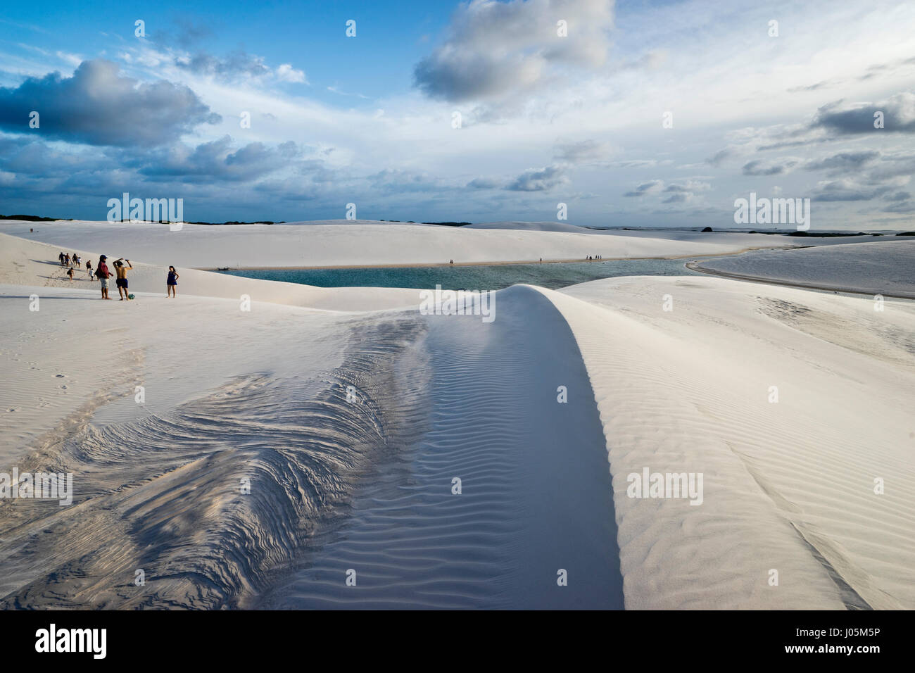 Desert Landscape with Sand Dunes of Lençóis Maranhenses National Park ...