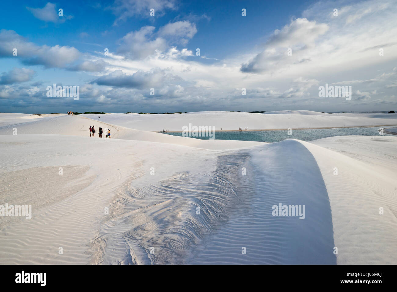 Desert Landscape with Sand Dunes of Lençóis Maranhenses National Park ...