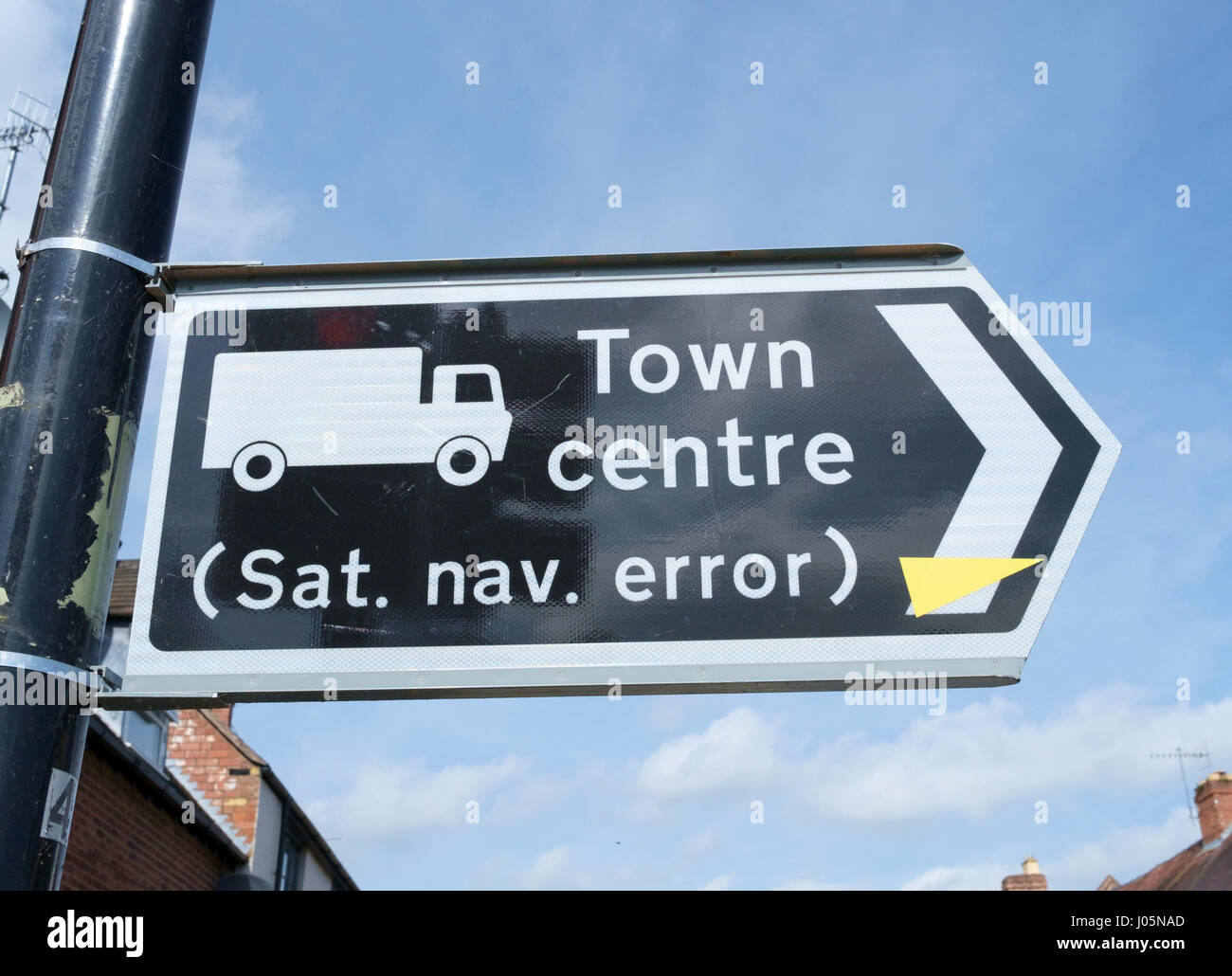 Sat Nav error sign Stock Photo - Alamy