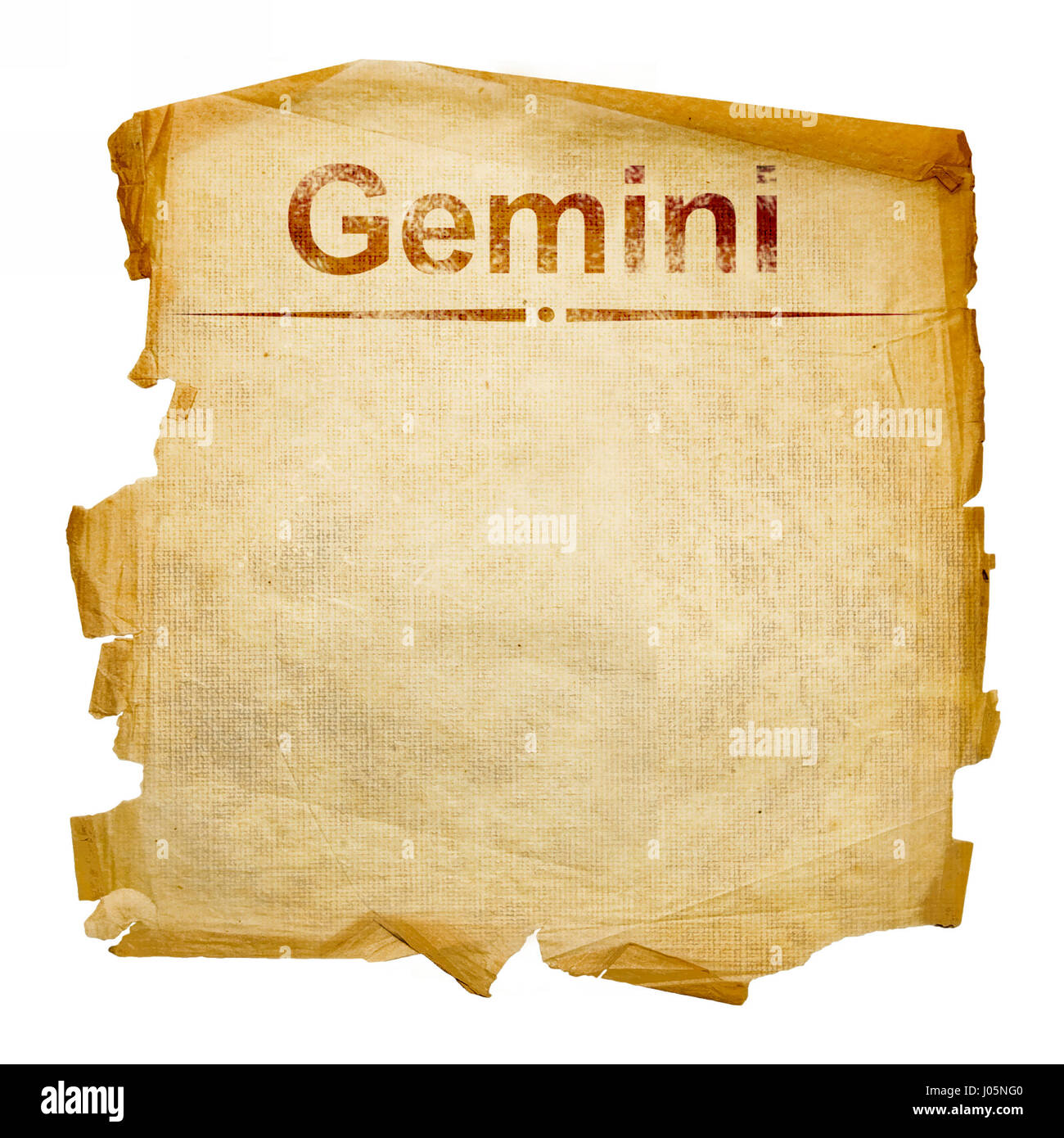 Gemini zodiac old, isolated on white background Stock Photo - Alamy