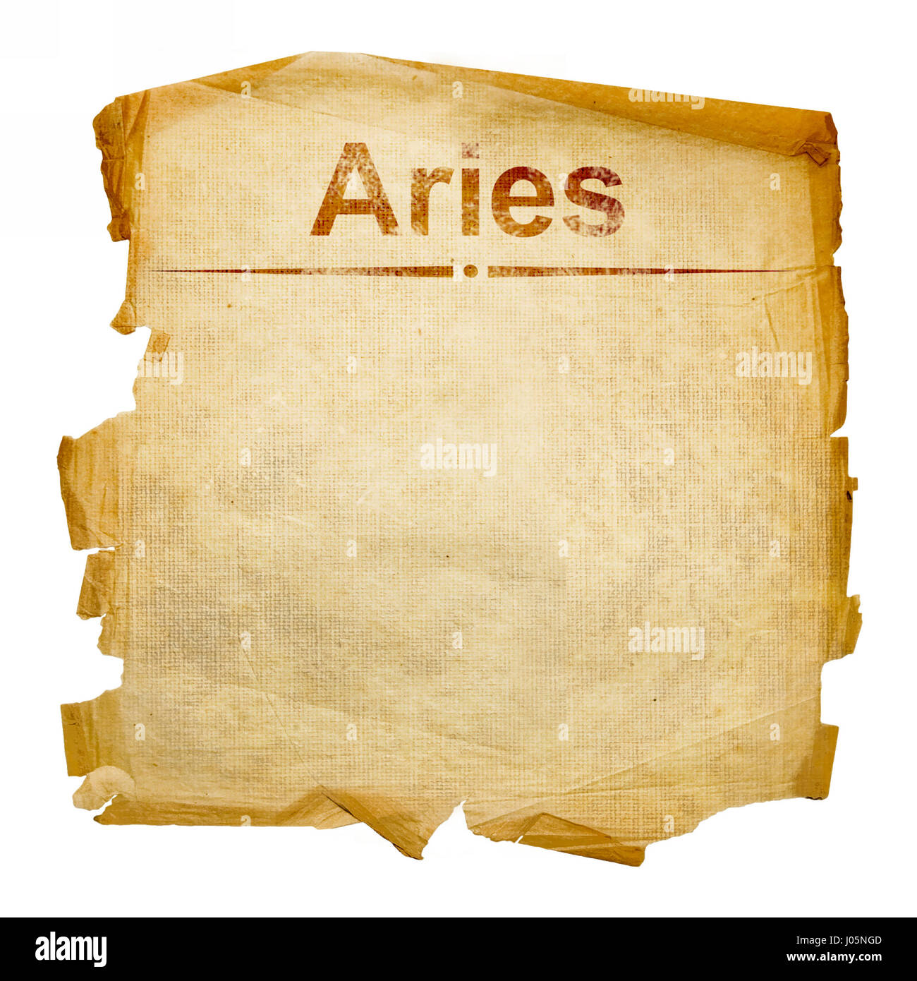 Aries zodiac old, isolated on white background Stock Photo - Alamy