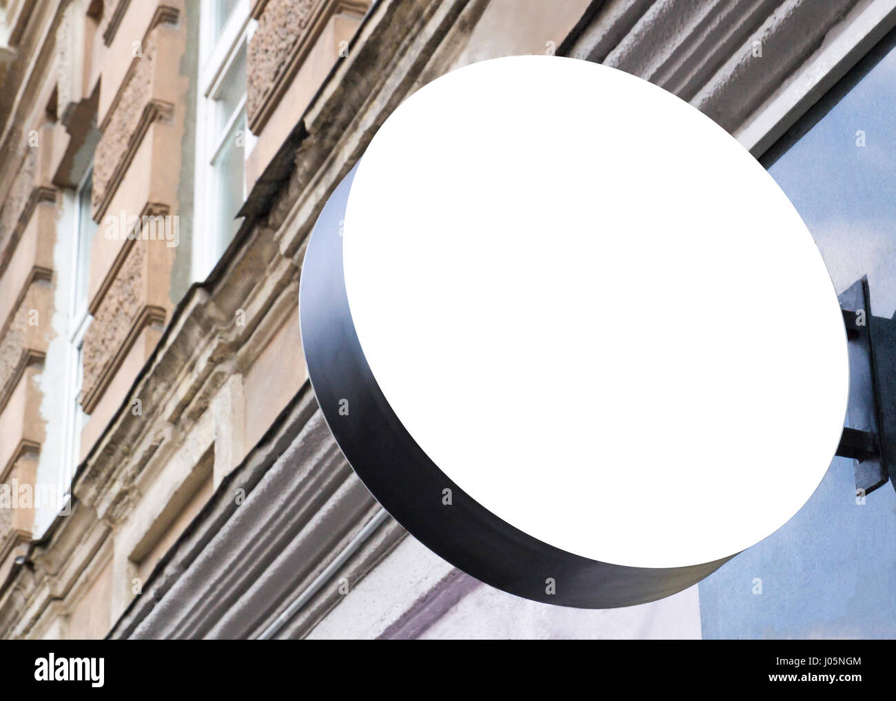 Signboard. Mock up. Round shape Stock Photo - Alamy