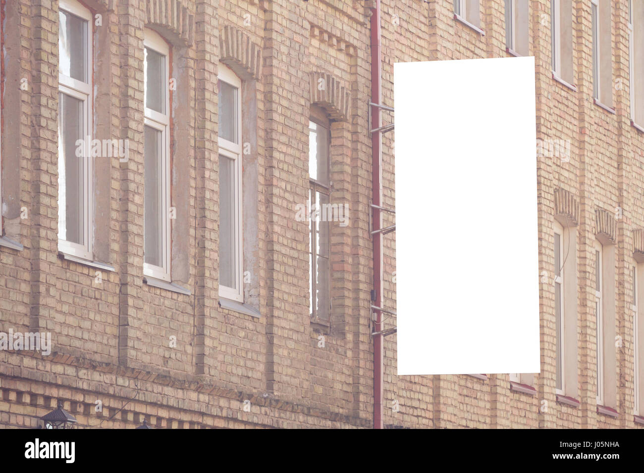 Vertical signboard mock up. Blank billboard outdoors, outdoor ...