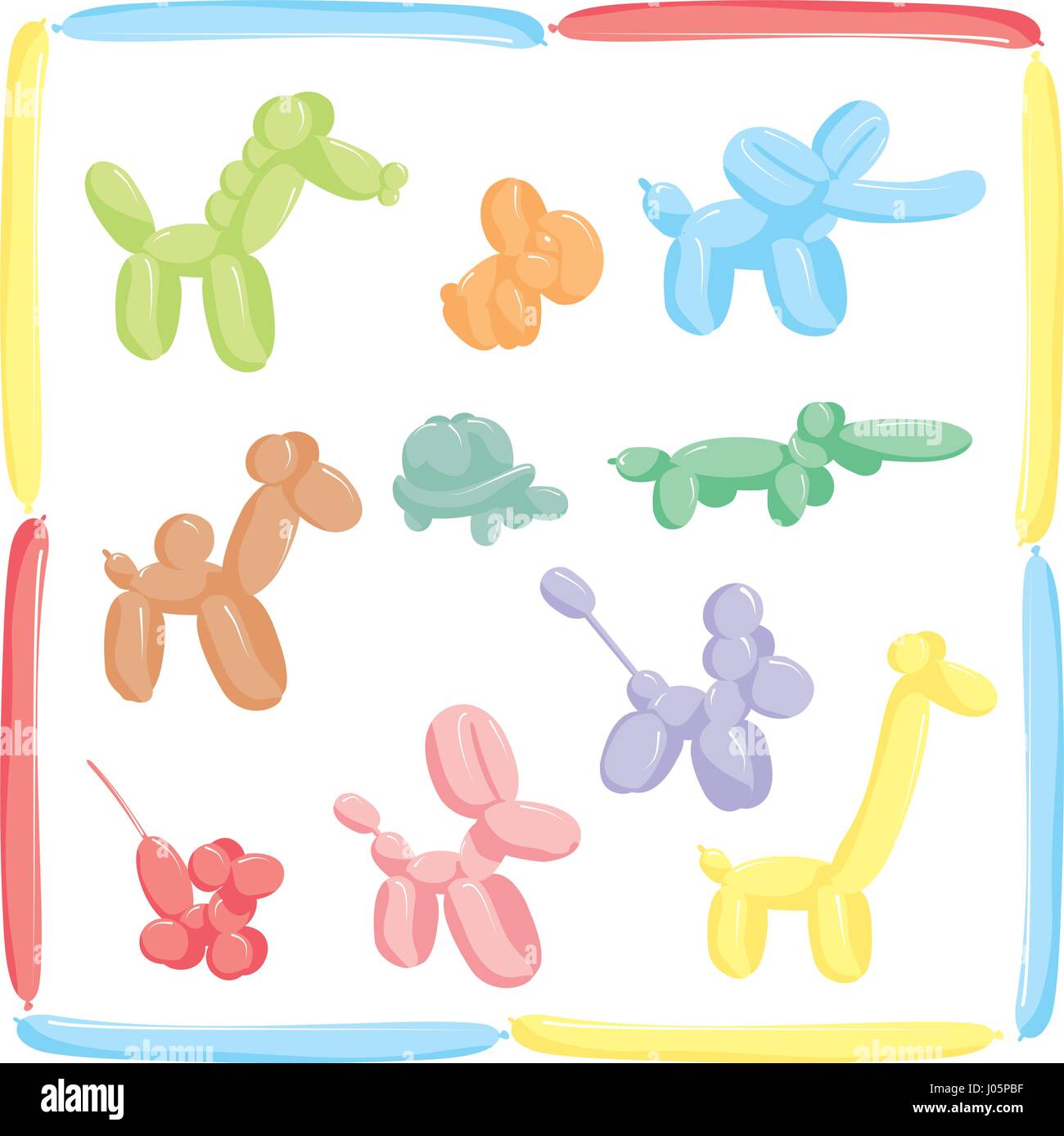 Balloon animal poodle Stock Vector Images - Alamy