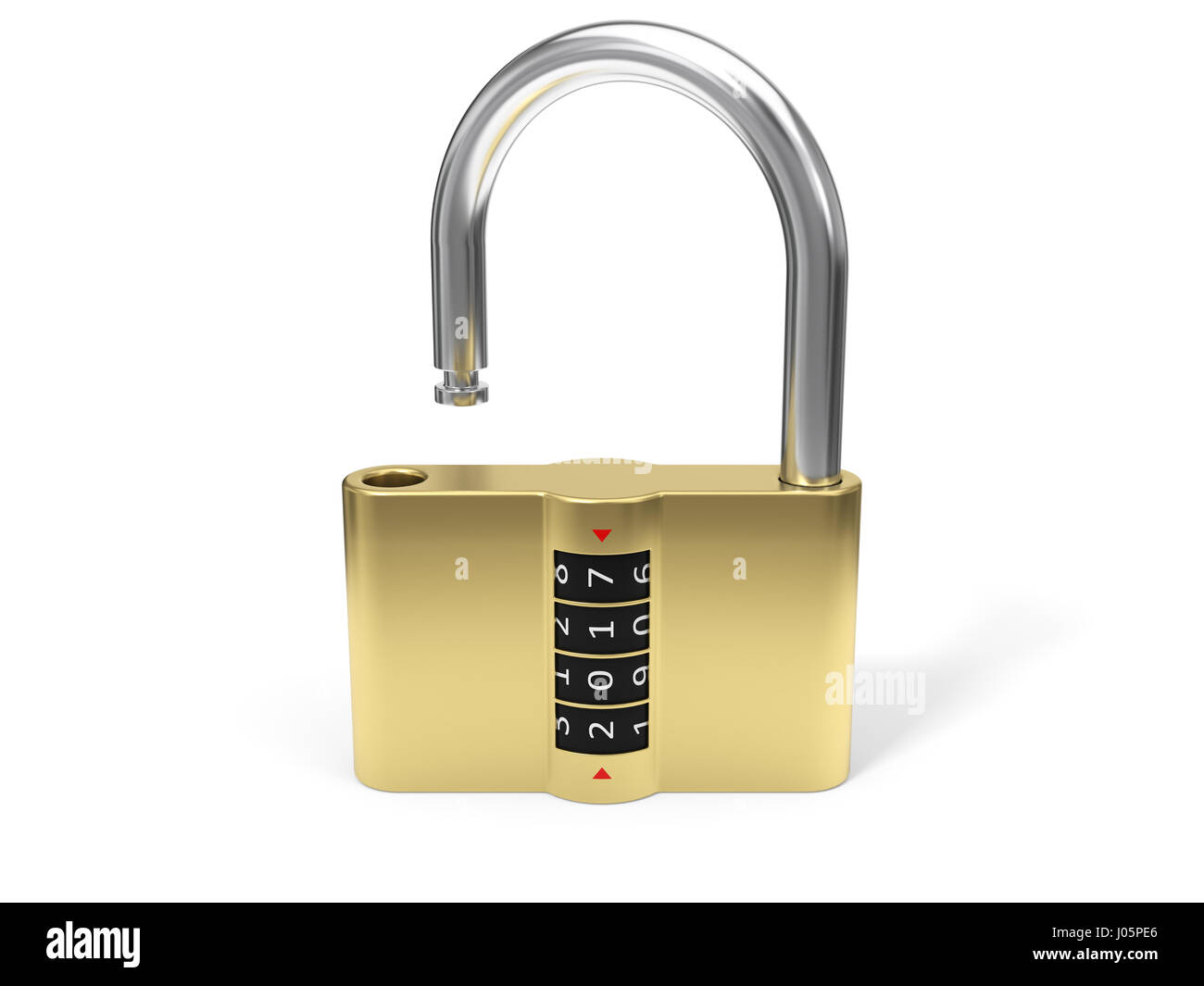 3d illustration of padlock with code. isolated on white Stock Photo - Alamy
