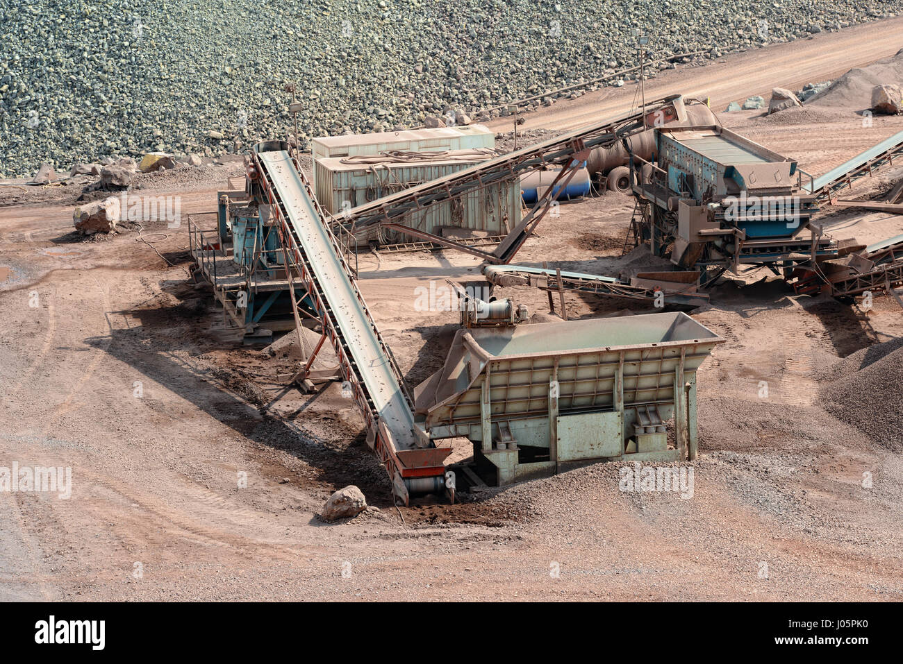 stone crusher in a quarry. mining industry Stock Photo - Alamy