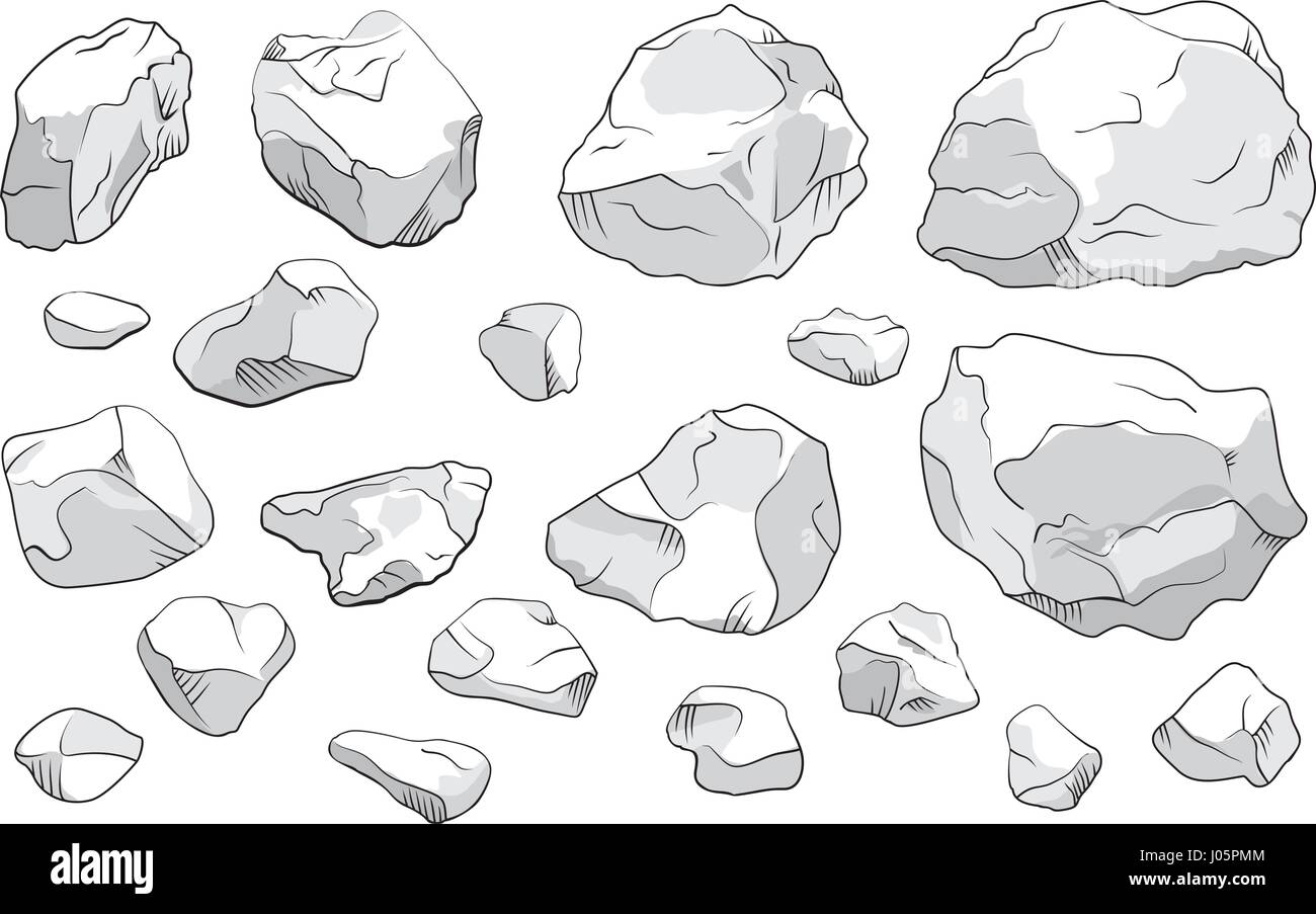 Vector Illustration Rock Stone Cartoon Stock Photos & Vector ...