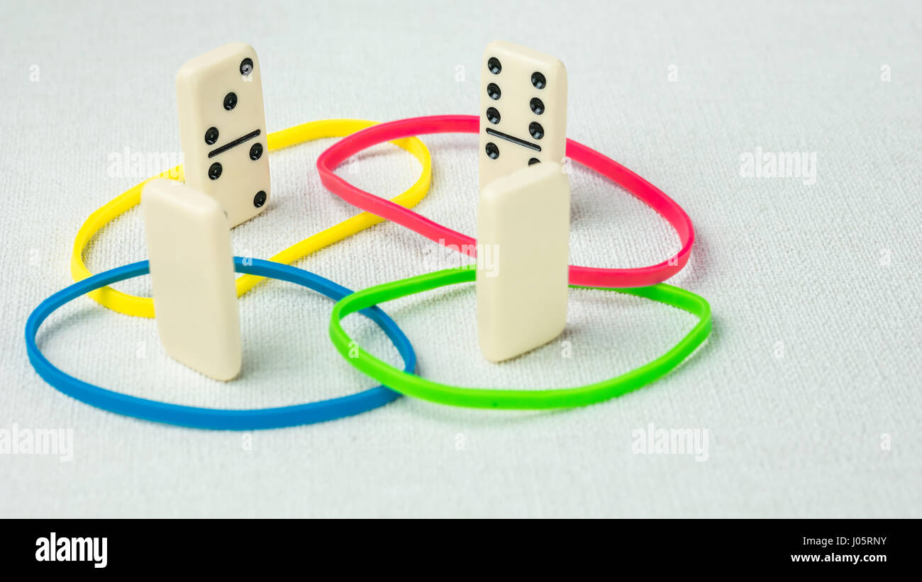 Domino represent human teams with different psyhological traits based ...