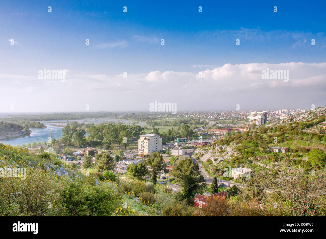 Albania - Shkodra – view from Rozafa Castle Stock Photo - Alamy