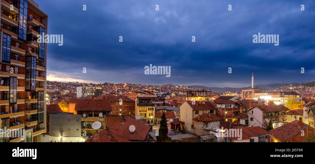 Prishtina (Pristina) Kosovo at Night – Panorama Stock Photo - Alamy