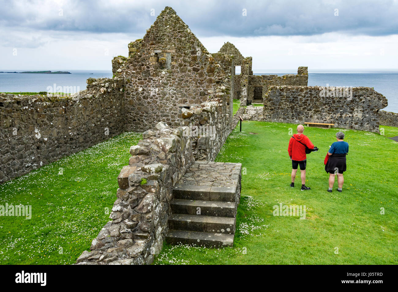 The ruins of Dunluce Castle, Bushmills, Northern Ireland, UK Stock ...