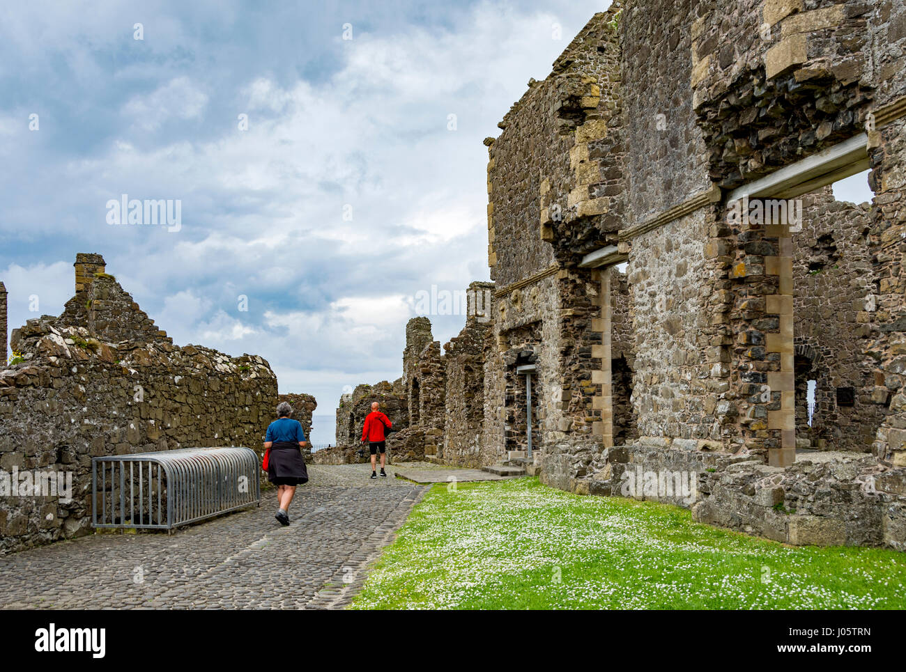 The ruins of Dunluce Castle, Bushmills, Northern Ireland, UK Stock ...
