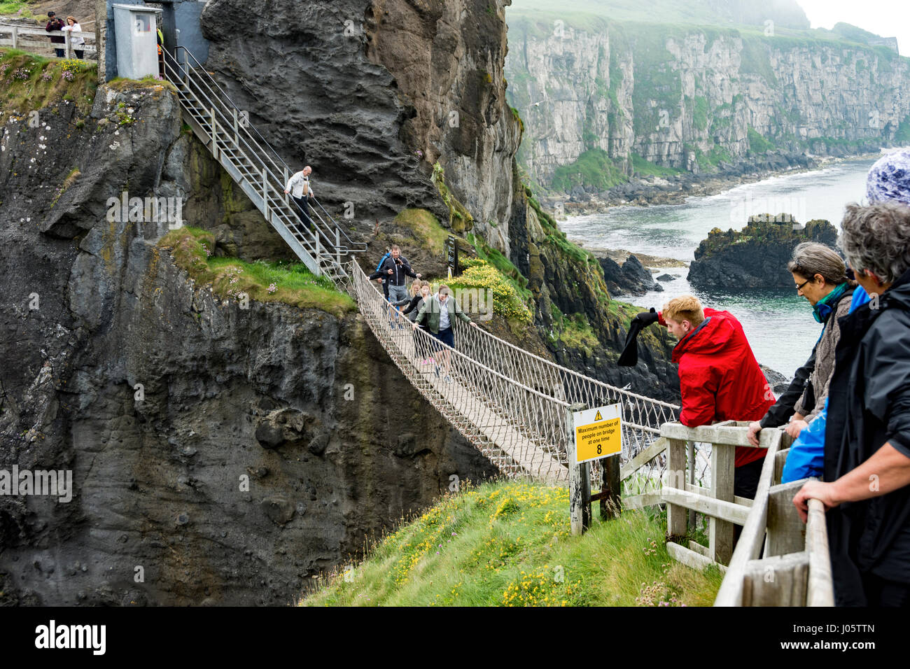 Carrick-a-Rede rope bridge, Causeway Coast, County Antrim, Northern ...