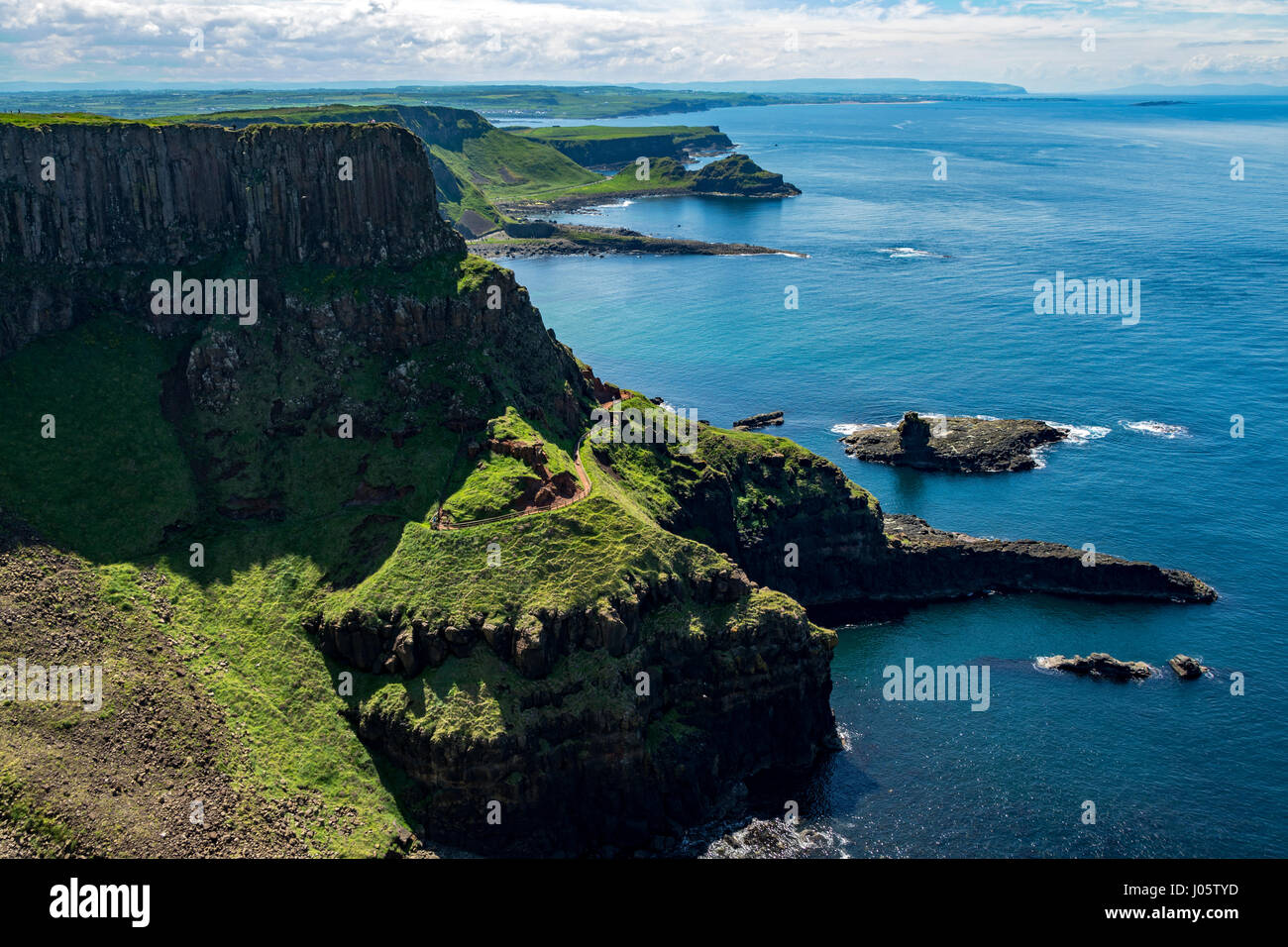 The Giant's Causeway over the Amphitheatre and Port Noffer (Giant's Bay ...