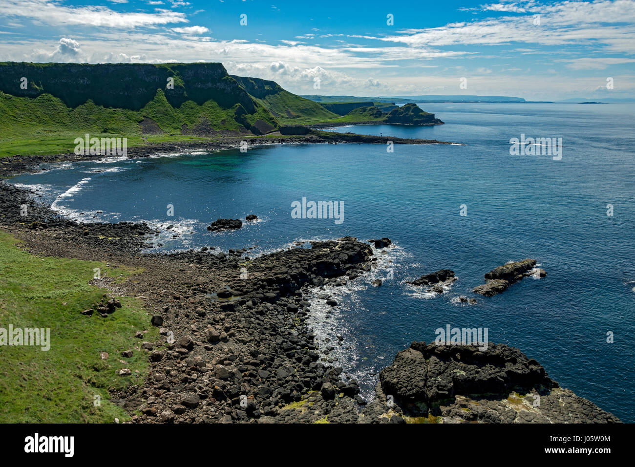 The Giant's Causeway, over Port Noffer (Giant's Bay), from the Causeway ...