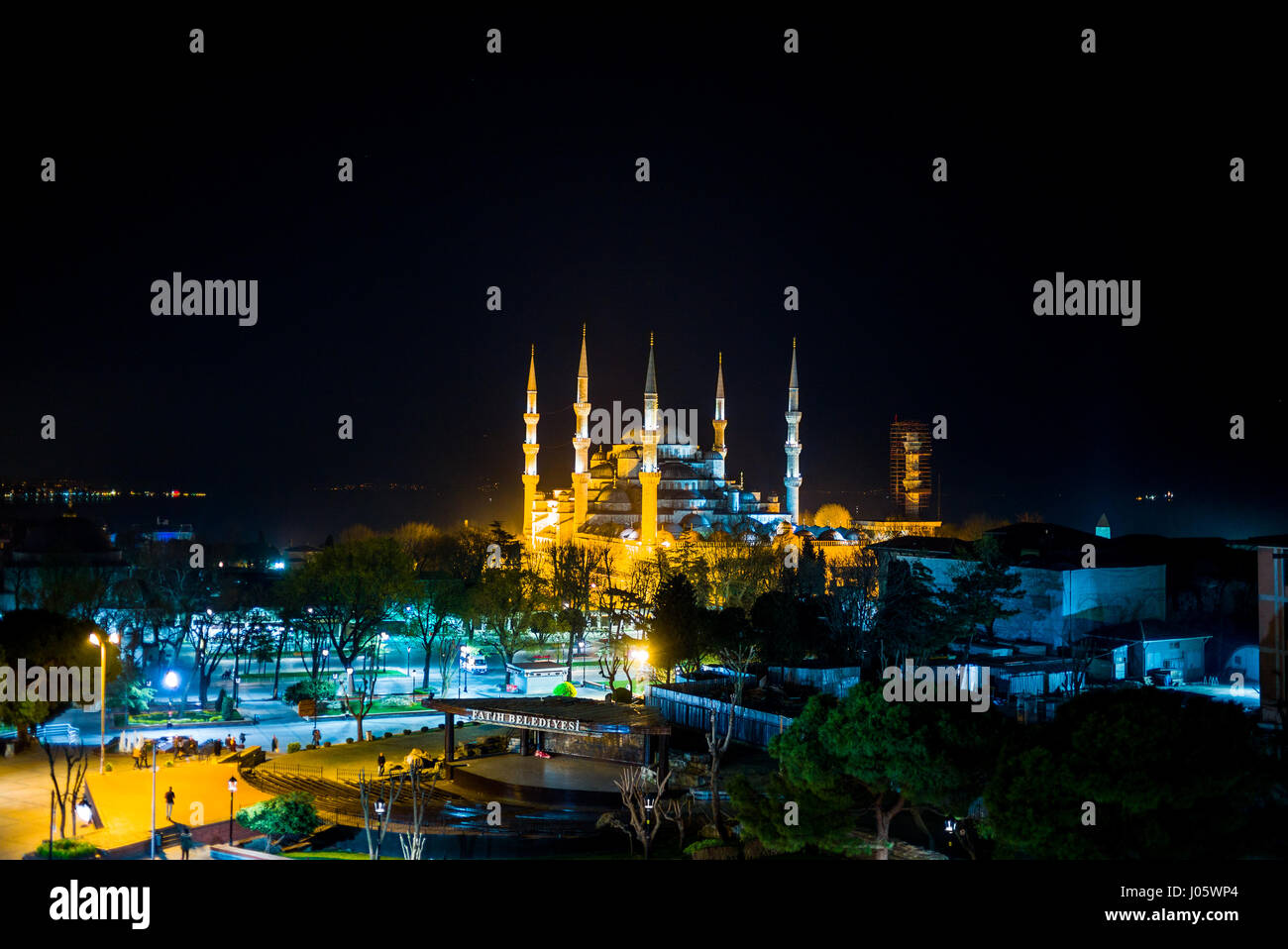 Blue Mosque at night in Istanbul, Turkey Stock Photo - Alamy