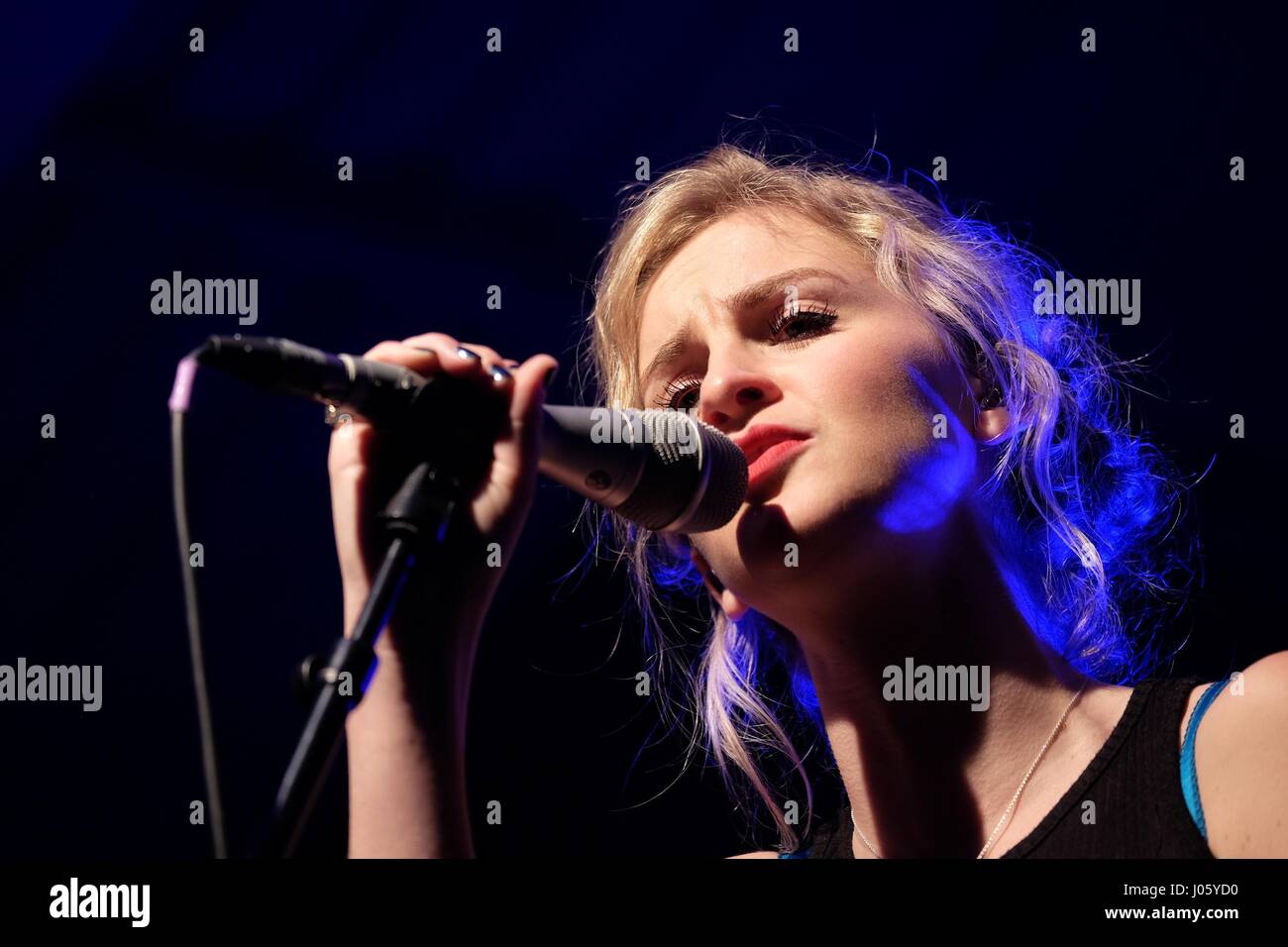 Lizzy Ward Thomas of British cpuntry duo Ward Thomas performing at the ...