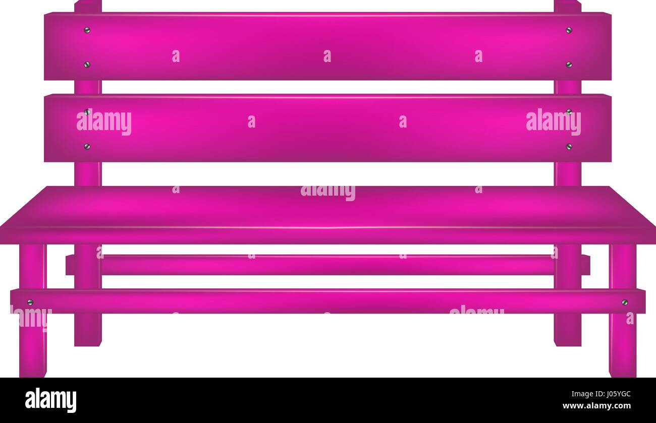 Rural bench in pink design on white background Stock Vector Image & Art ...