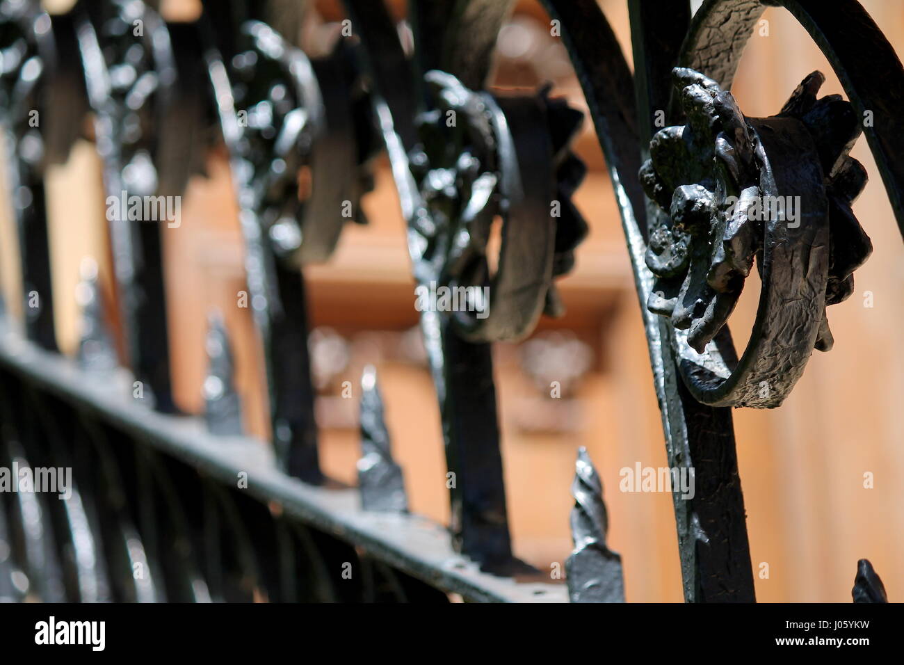 Abstract Black Scrolled Gate Stock Photo - Alamy