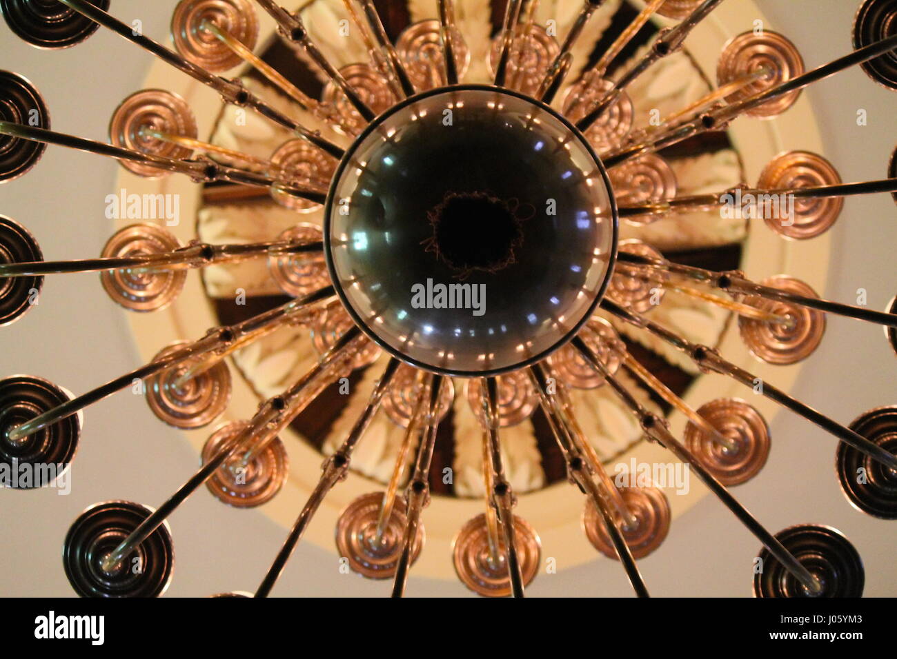 Bronze Radial light fixture Stock Photo - Alamy