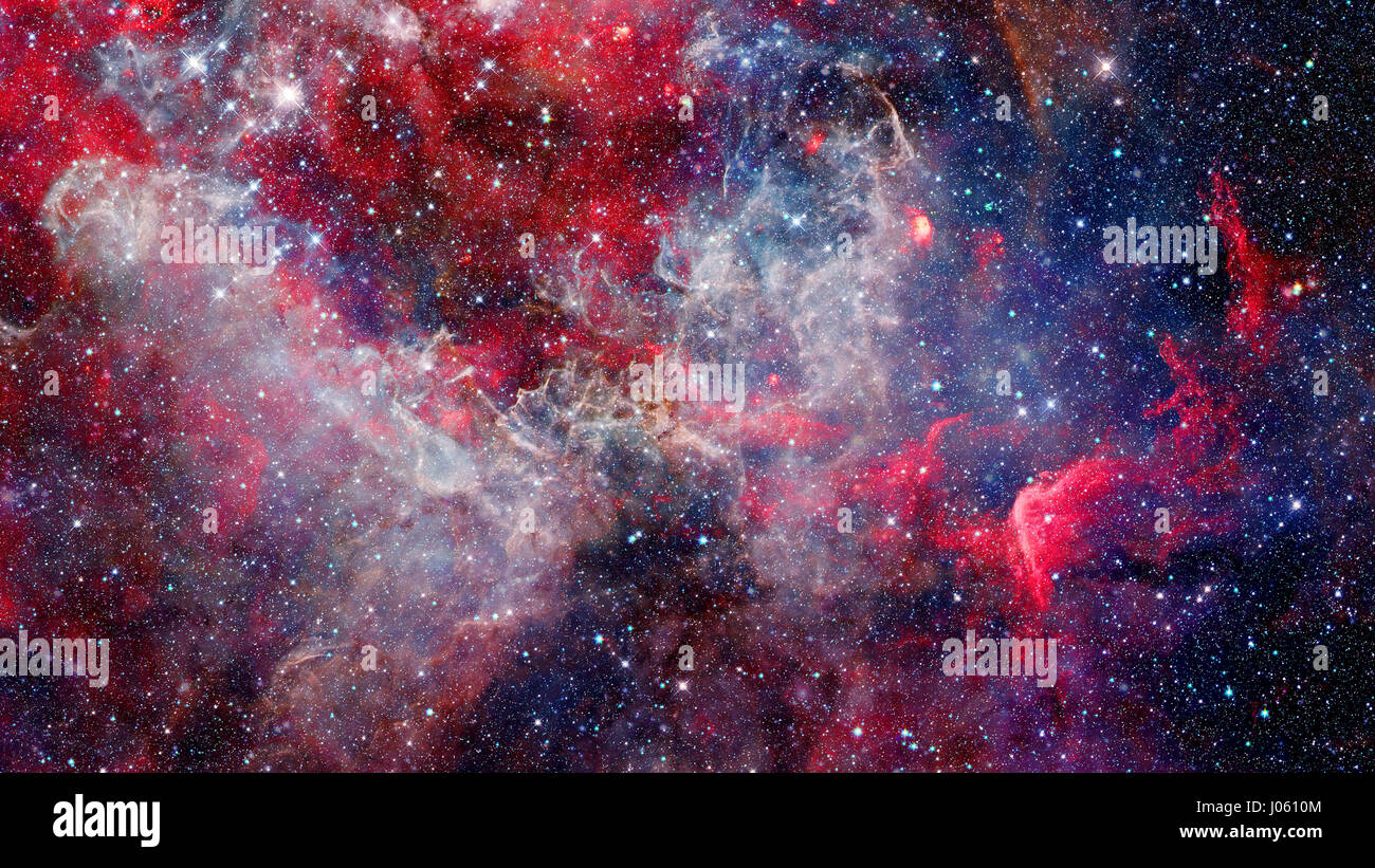 Colorful space nebula with stars. Elements of this image furnished by ...