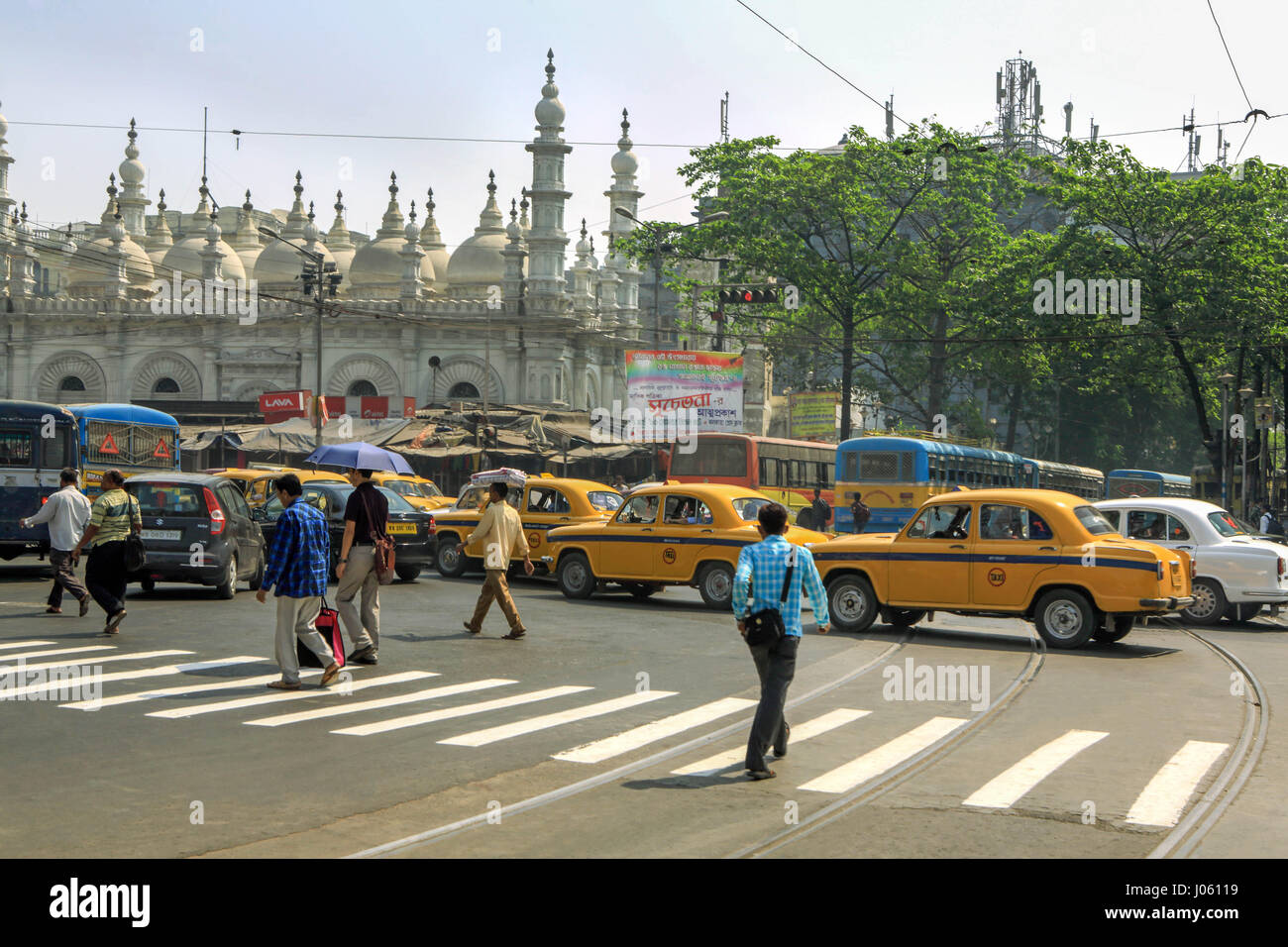 Zebra crossing, kolkata, west bengal, india, asia Stock Photo - Alamy