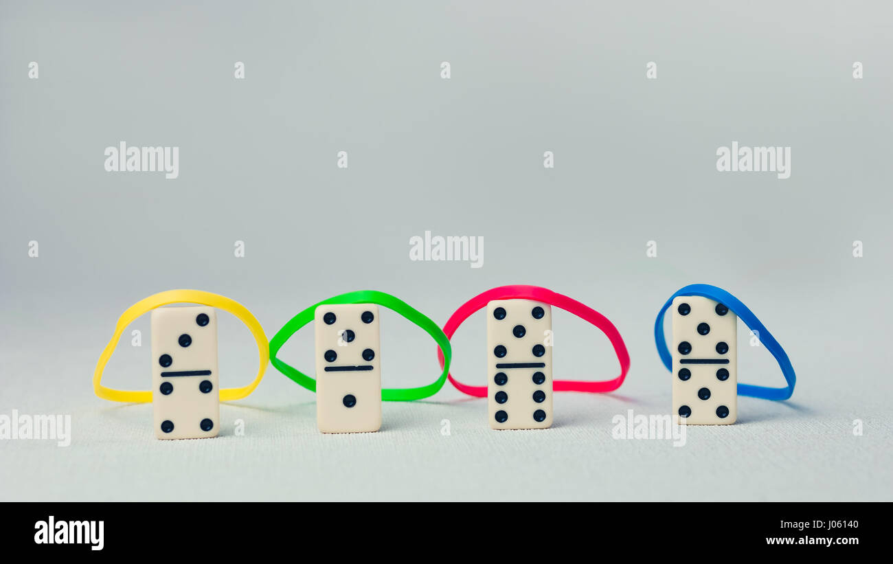 Personality traits concept based on colour types. Dominance, inducement ...