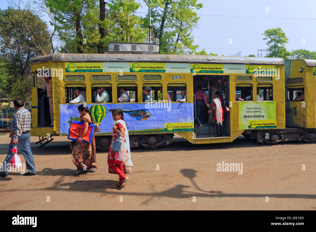 Trams, kolkata, west bengal, india, asia Stock Photo - Alamy