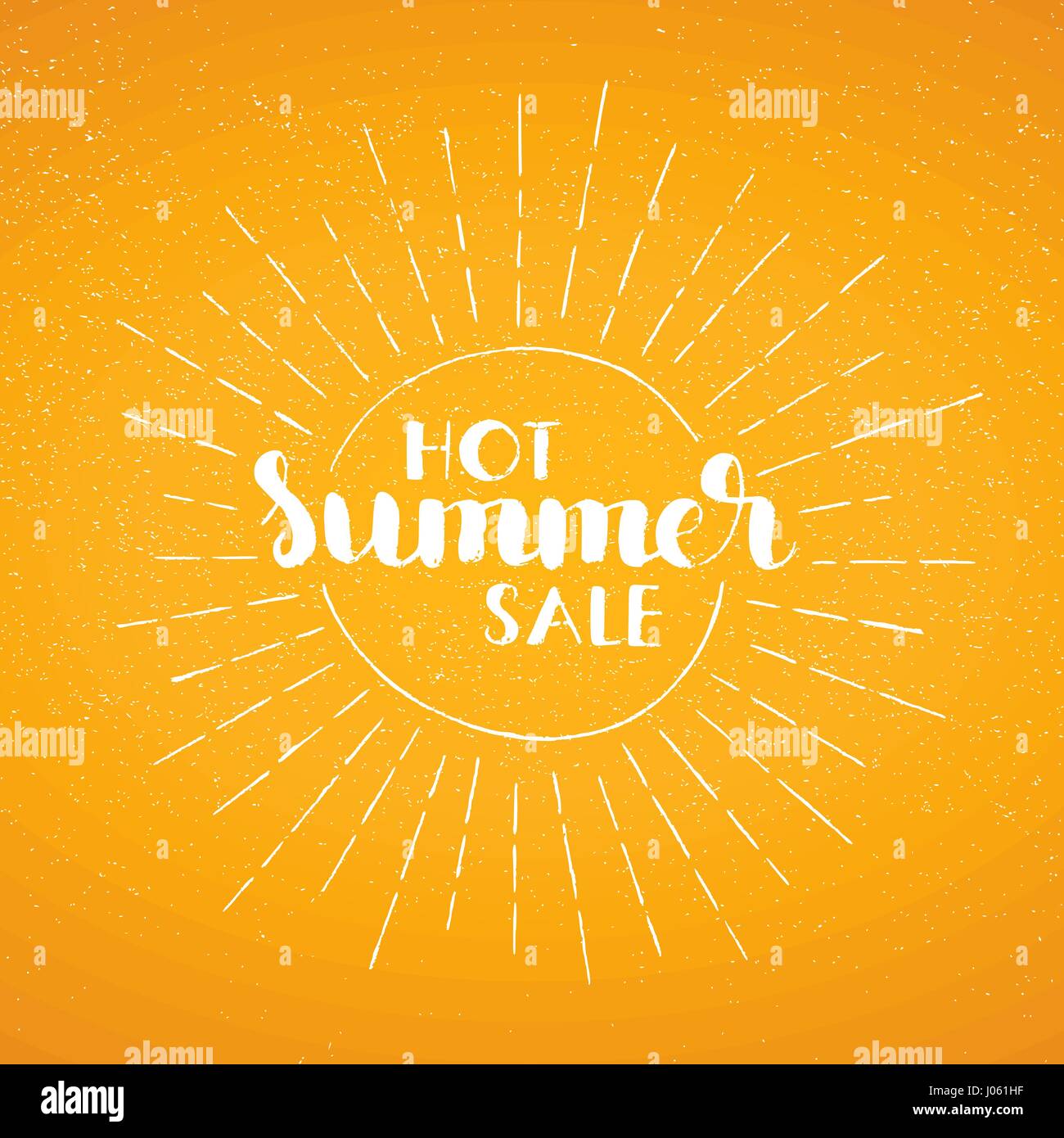 Hot Summer Sale handwritten lettering. Modern vector hand drawn ...