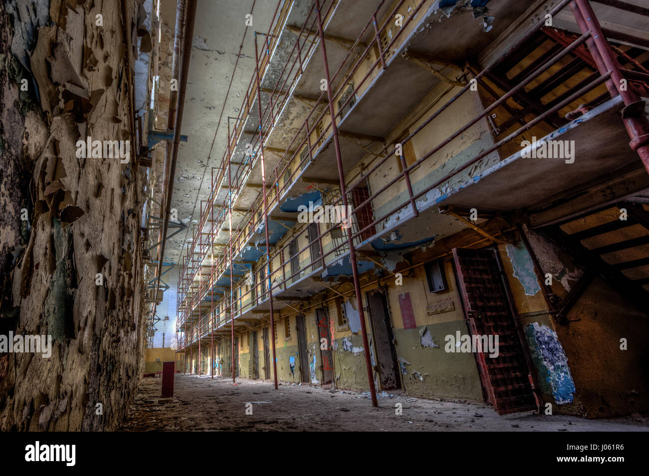 Cells inside the lost prison. THE HAUNTING remains of the once bustling ...