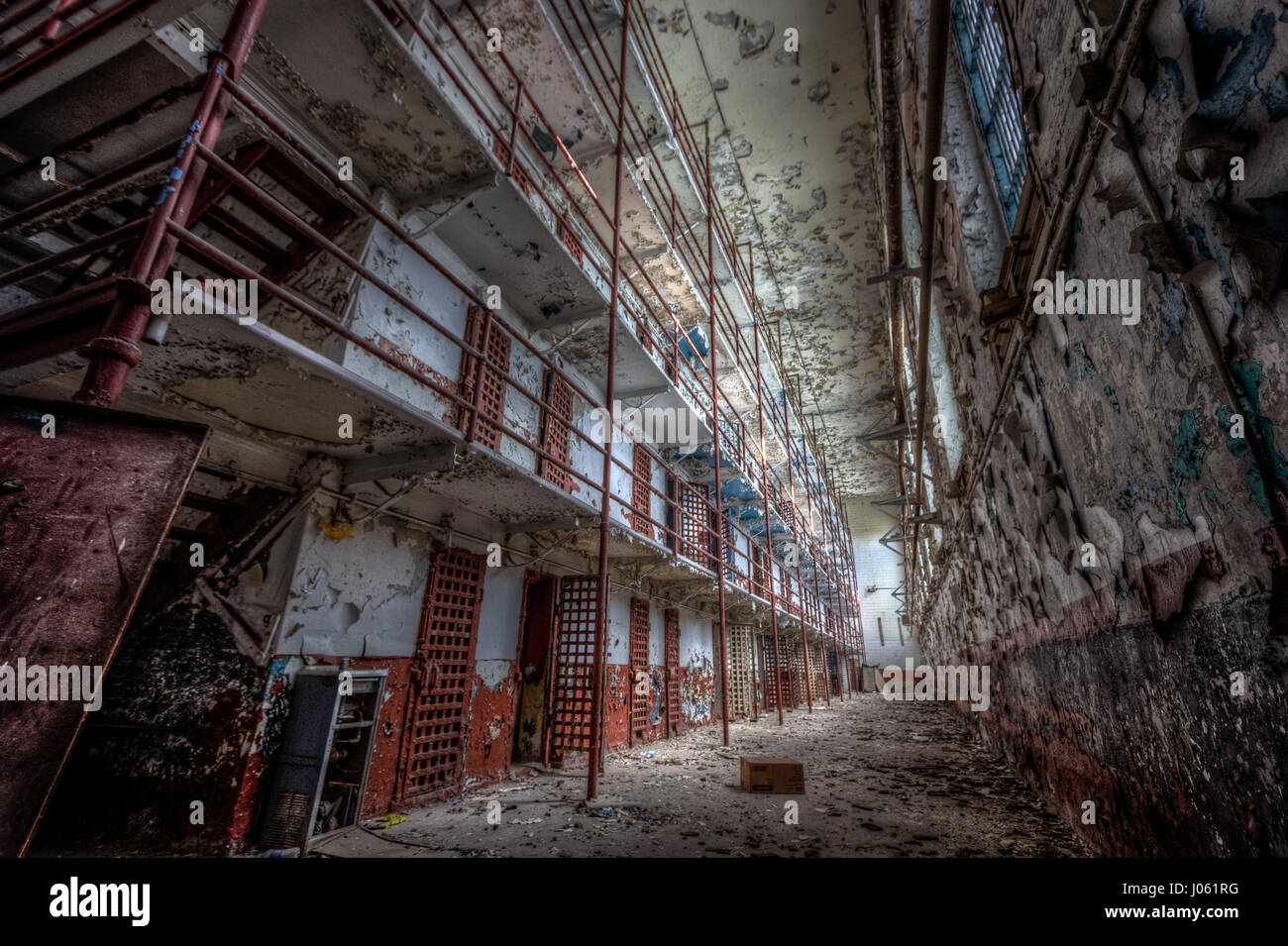 Cells inside the lost prison. THE HAUNTING remains of the once bustling ...