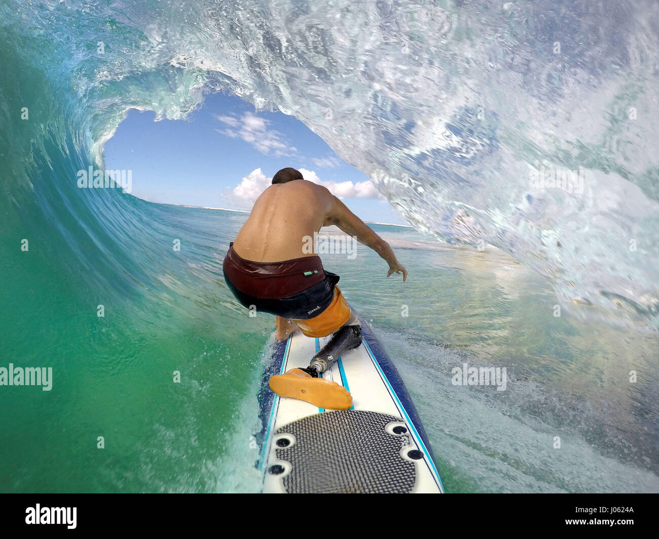 WATCH the amazing moment an amputee surfer came face to face with a ...