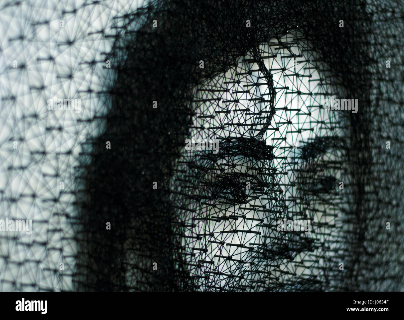 AN INCREDIBLE portrait of Michael Jackson made from string and nails ...