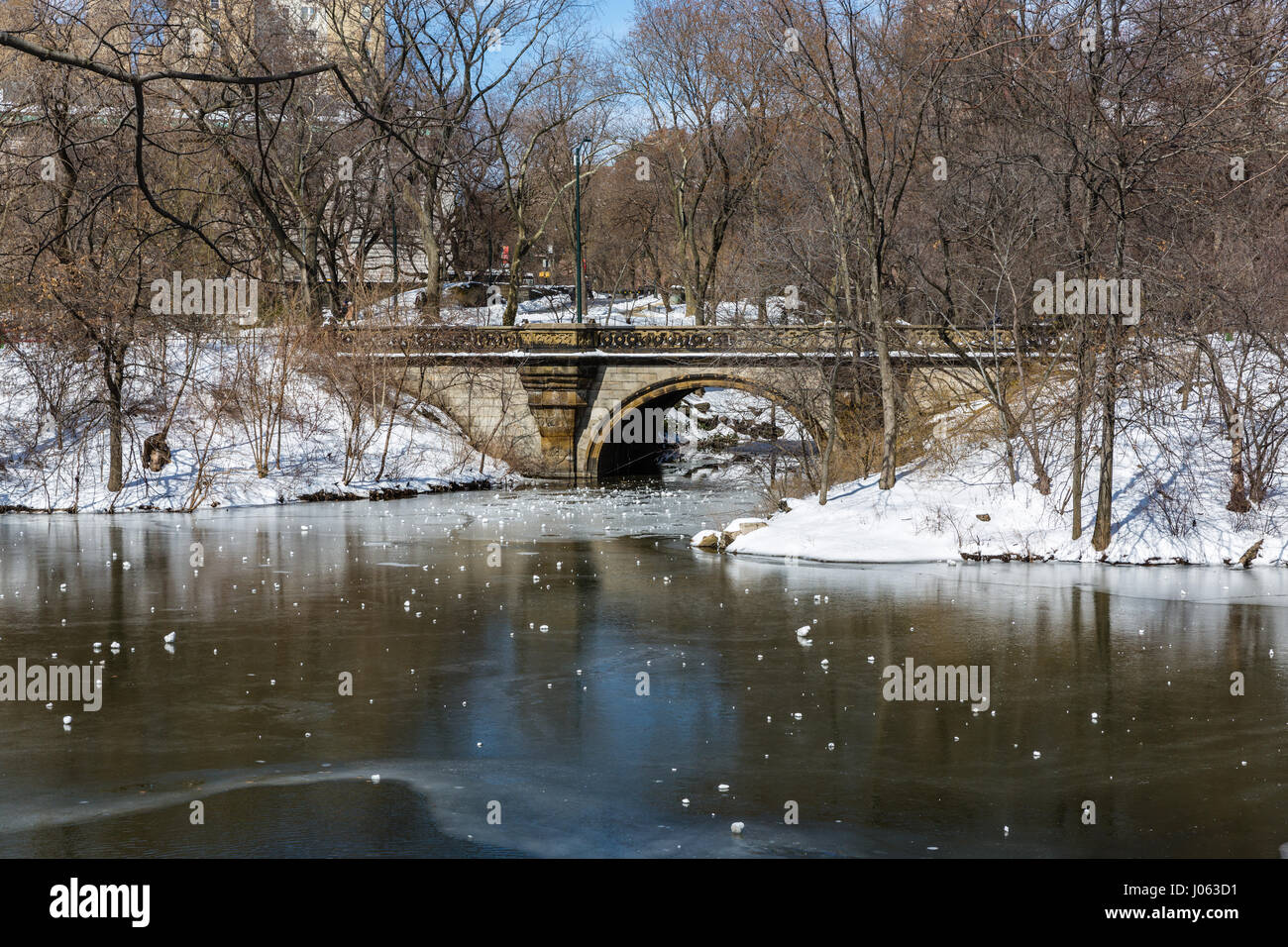 Balcony Bridge at an edge of Central Park, New York Stock Photo - Alamy