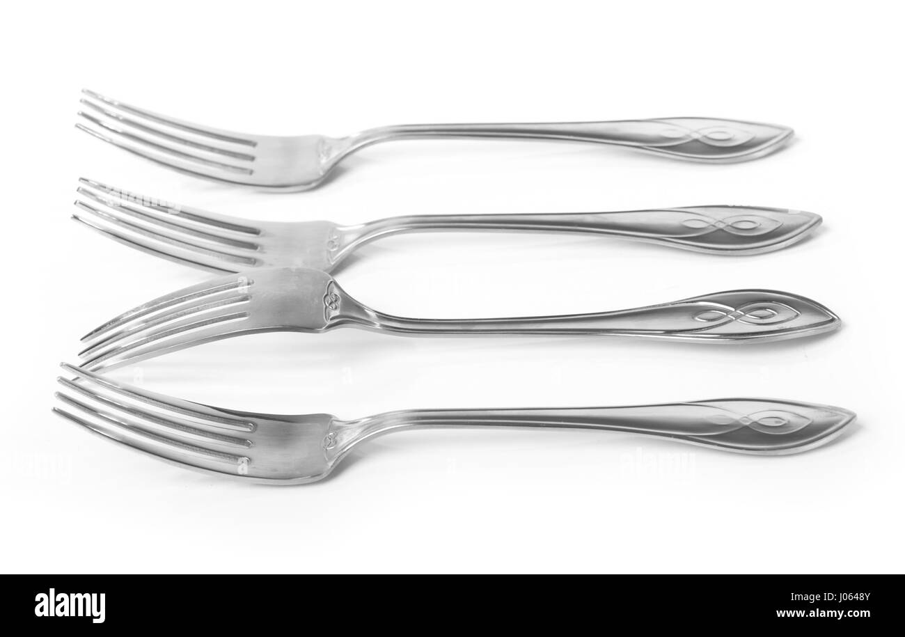 Forks isolated on white background Stock Photo - Alamy