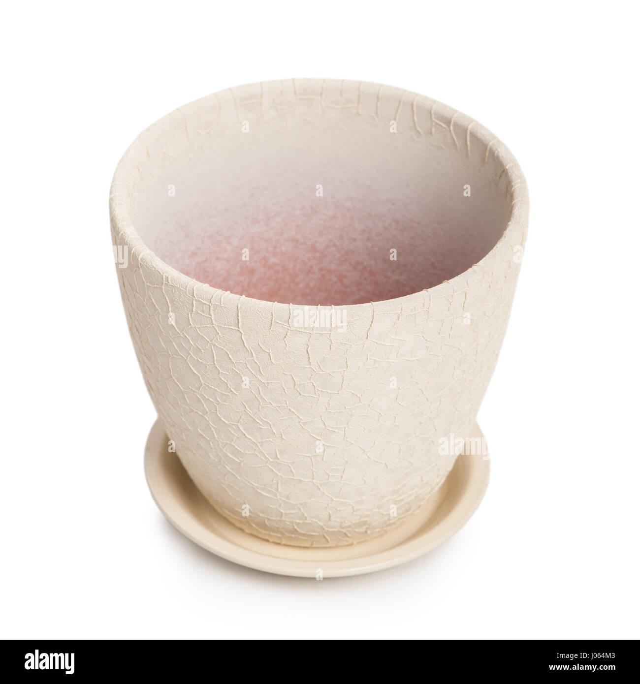 Empty pot isolated on white background Stock Photo - Alamy