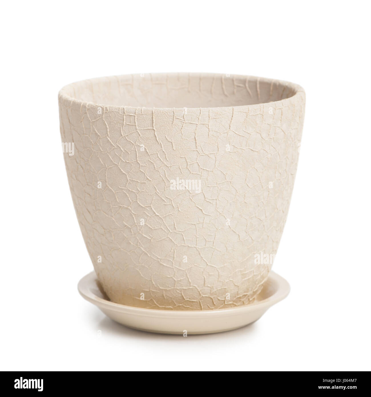 Empty pot isolated on white background Stock Photo - Alamy